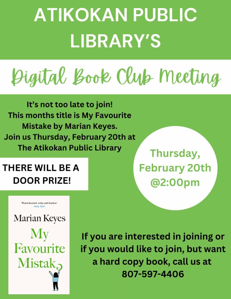 Digital Book Club Meeting - Atikokan Public Library